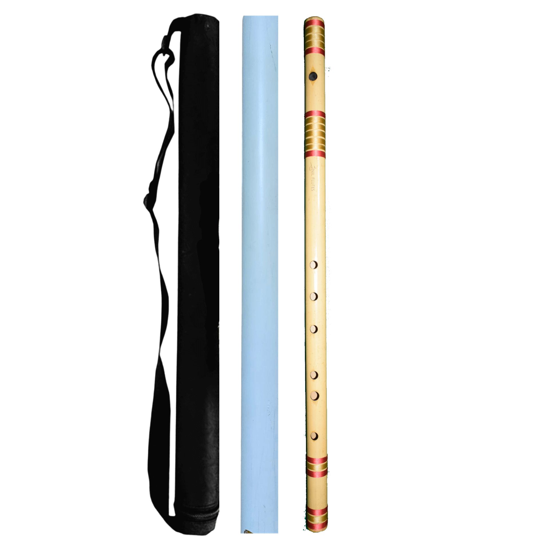 E Middle Bansuri Flute 440 Hz (Left / Right Hand) – 16 Inch (40.5 cm ...